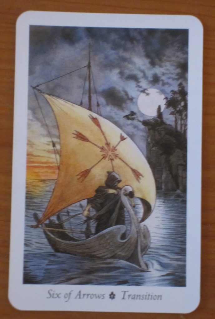 Six of Arrows ~ Tarot Card for Wednesday - Daily Tarot Girl