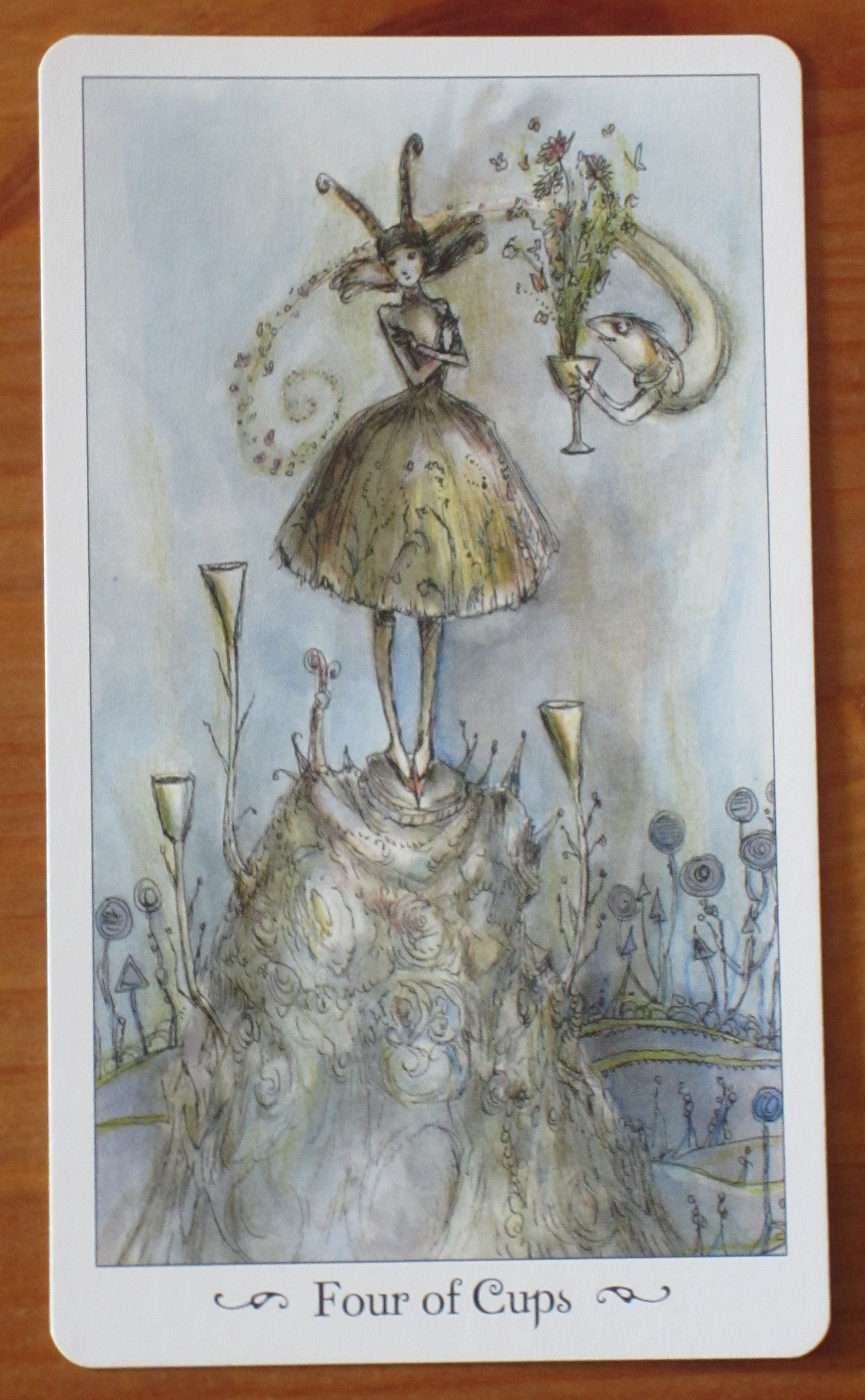 Four of Cups ~ Tarot Card for Tuesday - Daily Tarot Girl